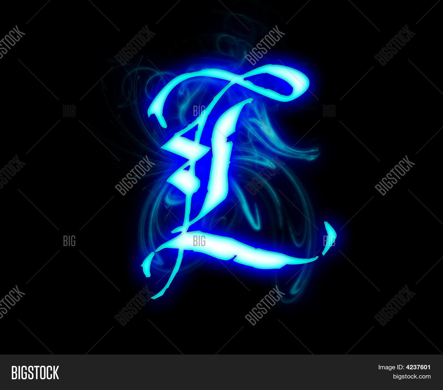 Blue Flame Magic Font Image & Photo (Free Trial) | Bigstock