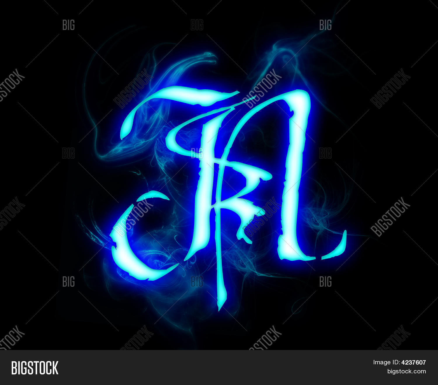 Blue Flame Magic Font Image & Photo (Free Trial) | Bigstock
