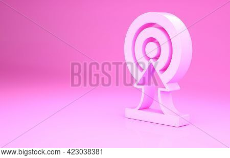 Pink Target Arrow Icon Image & Photo (Free Trial) | Bigstock