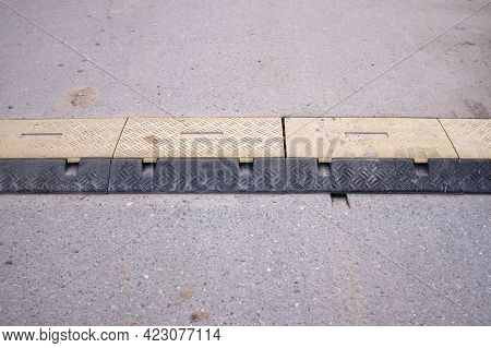 Speed Bump On Asphalt Image & Photo (Free Trial) | Bigstock