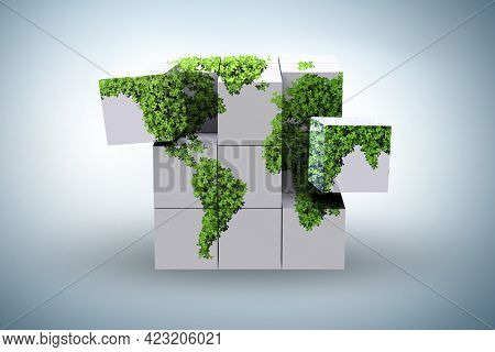 World Map On Cube Image & Photo (Free Trial) | Bigstock