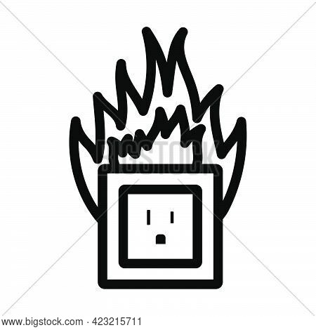 Electric Outlet Fire Vector & Photo (Free Trial) | Bigstock