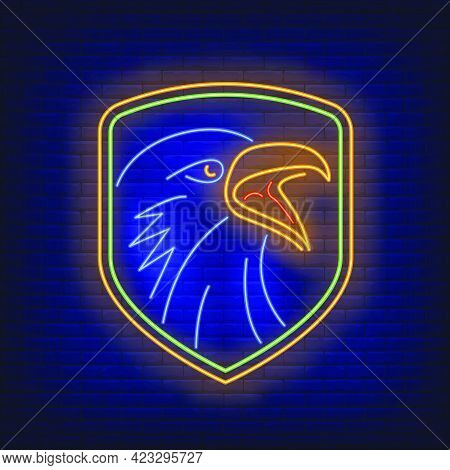 Shield Crow Head Neon Vector & Photo (Free Trial) | Bigstock
