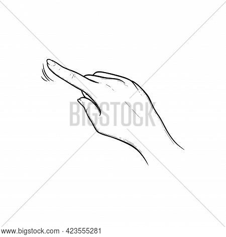 Index Finger Tapping Vector & Photo (Free Trial) | Bigstock