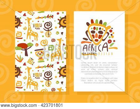 Africa Card Template Vector & Photo (Free Trial) | Bigstock