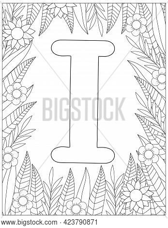 Letter Coloring Page Vector & Photo (Free Trial) | Bigstock