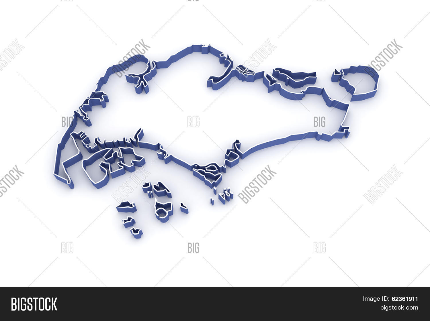 Map Singapore. 3d Image & Photo (Free Trial) | Bigstock