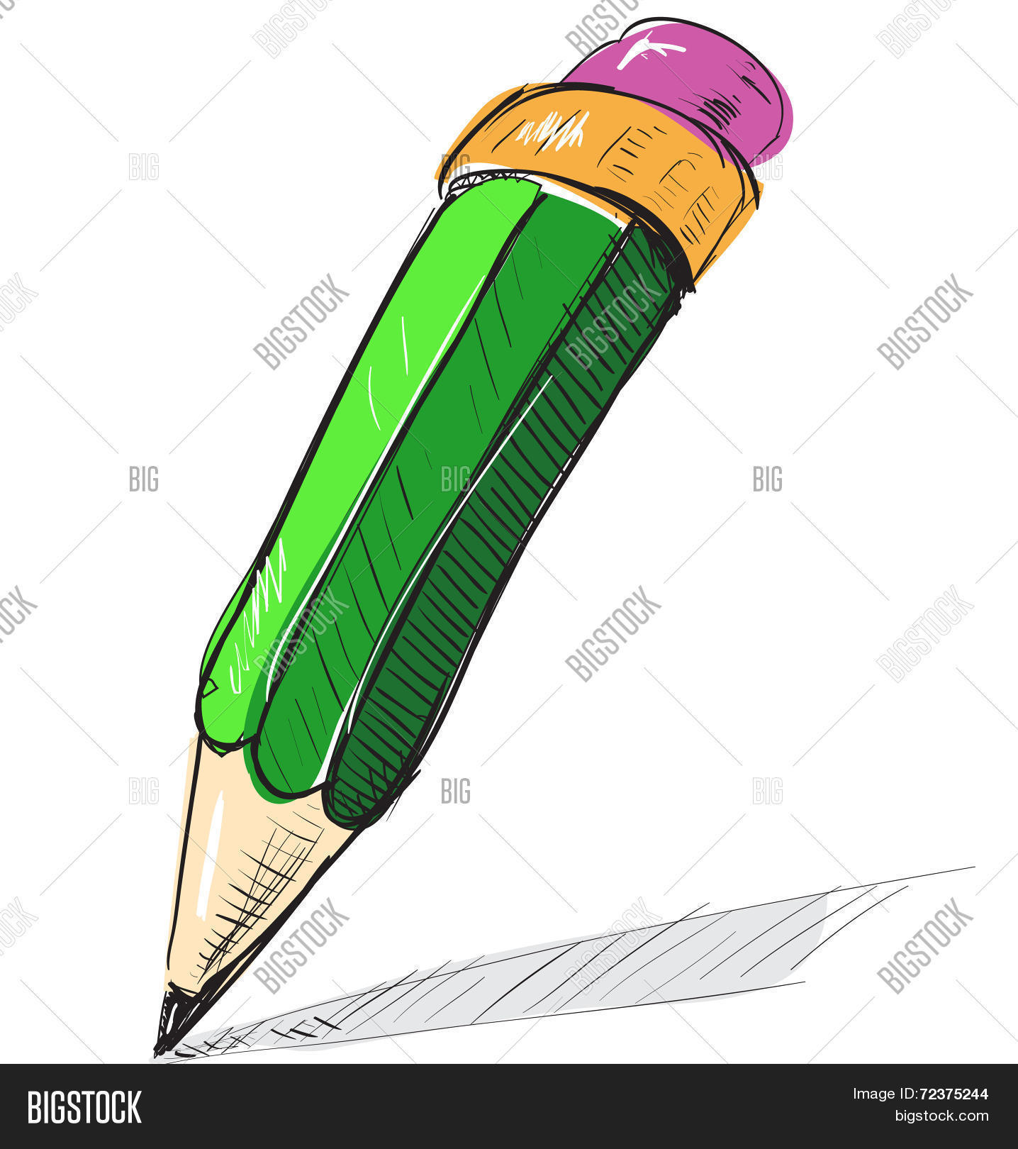 Pencil Sketch Cartoon Vector & Photo (Free Trial) | Bigstock