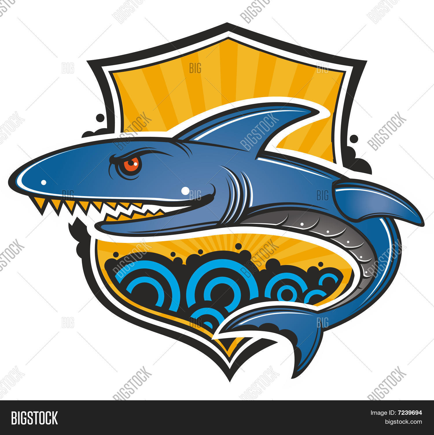Shark Shield.eps Vector & Photo (Free Trial) | Bigstock
