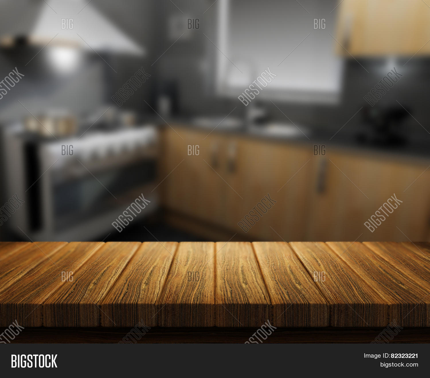 3D Render Wooden Table Image & Photo (Free Trial) | Bigstock