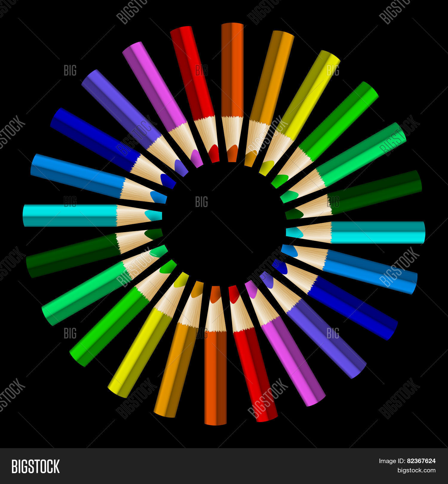 Color Pencils Arrange Vector & Photo (Free Trial) | Bigstock