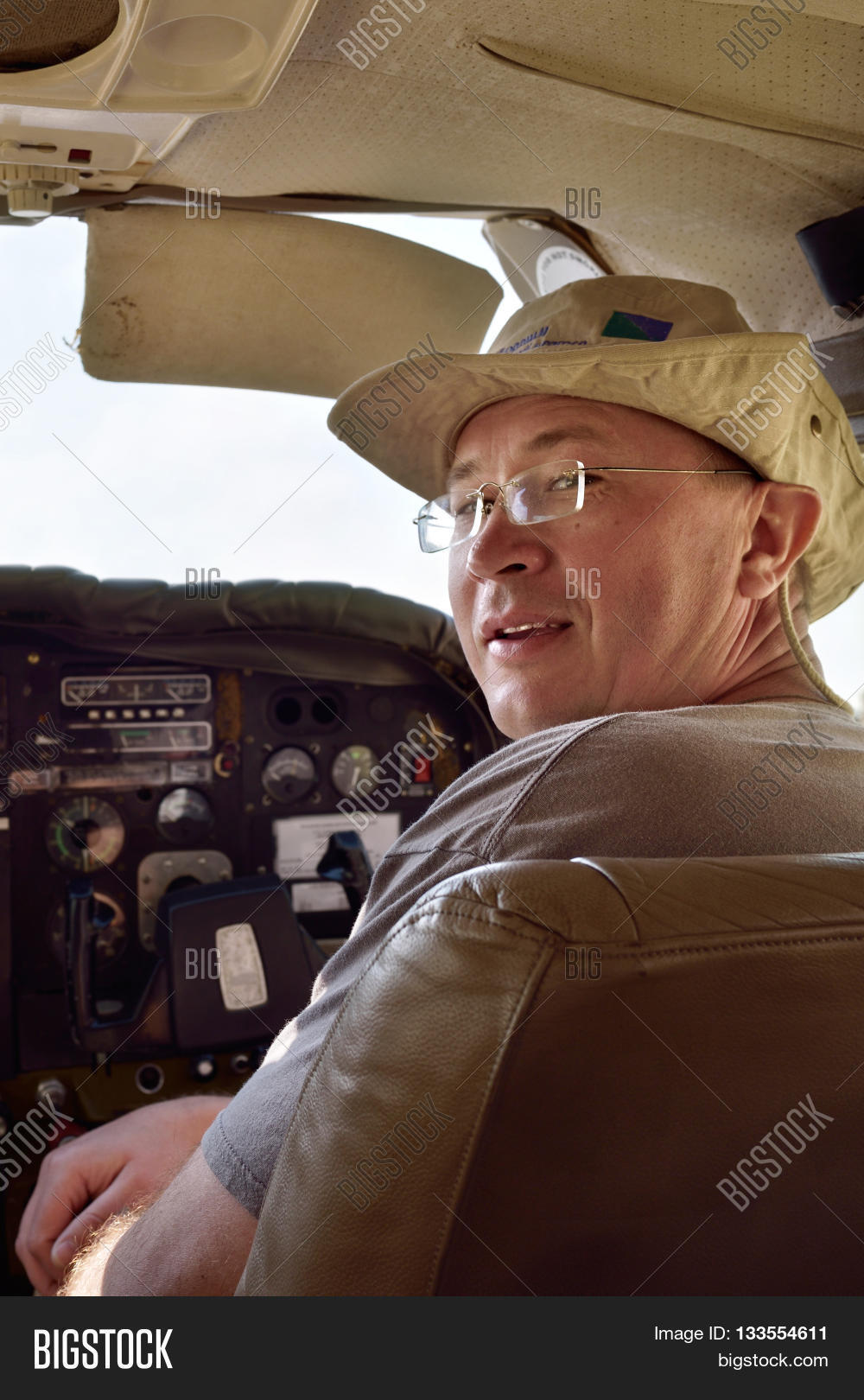 Pleased Man Cockpit Image & Photo (Free Trial) | Bigstock