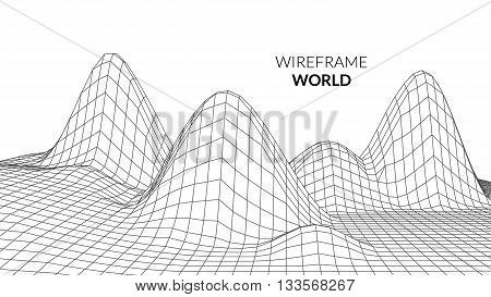 Wireframe Landscape Vector & Photo (Free Trial) | Bigstock