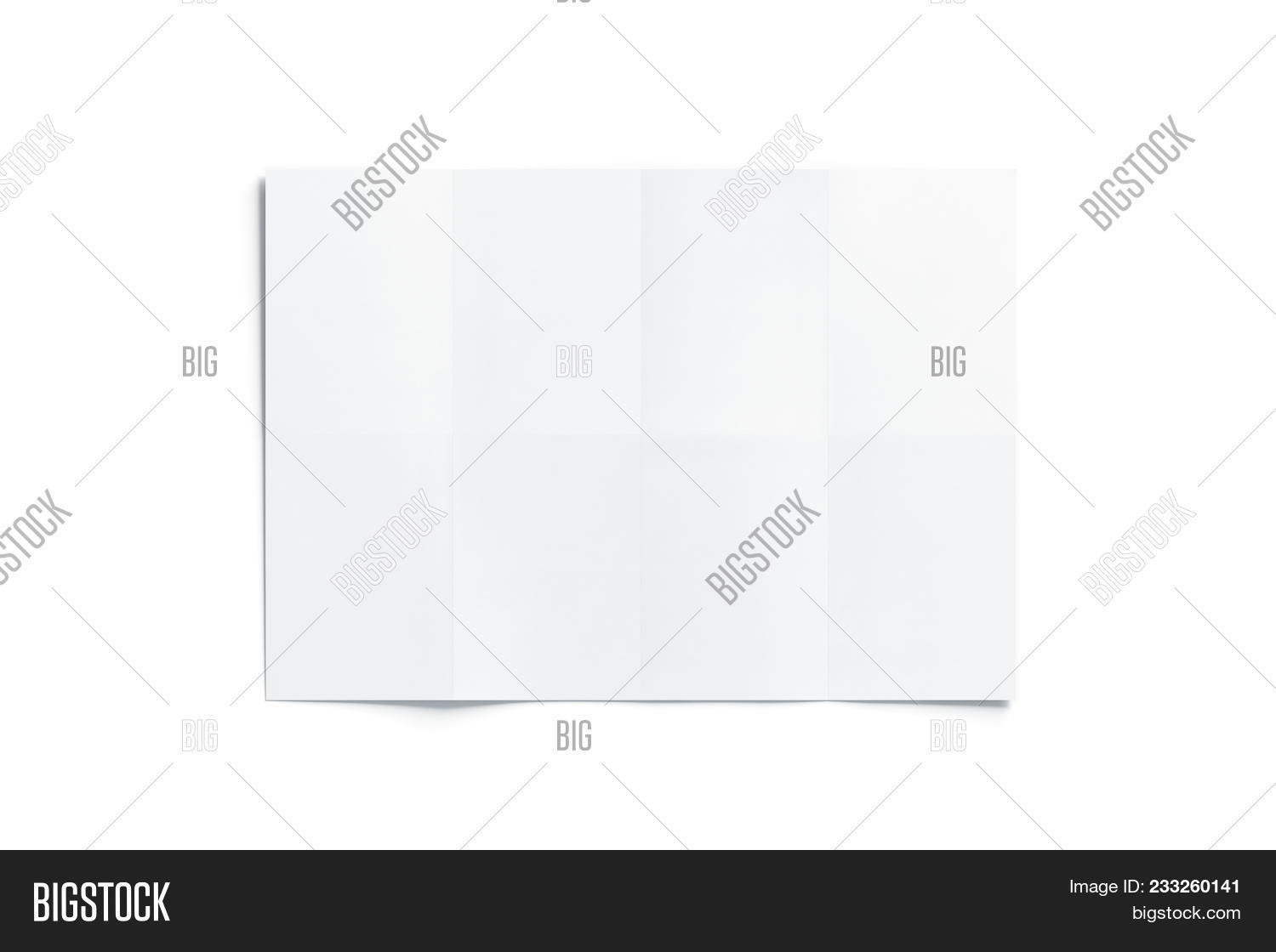 Blank White Folded Map Image & Photo (Free Trial) | Bigstock