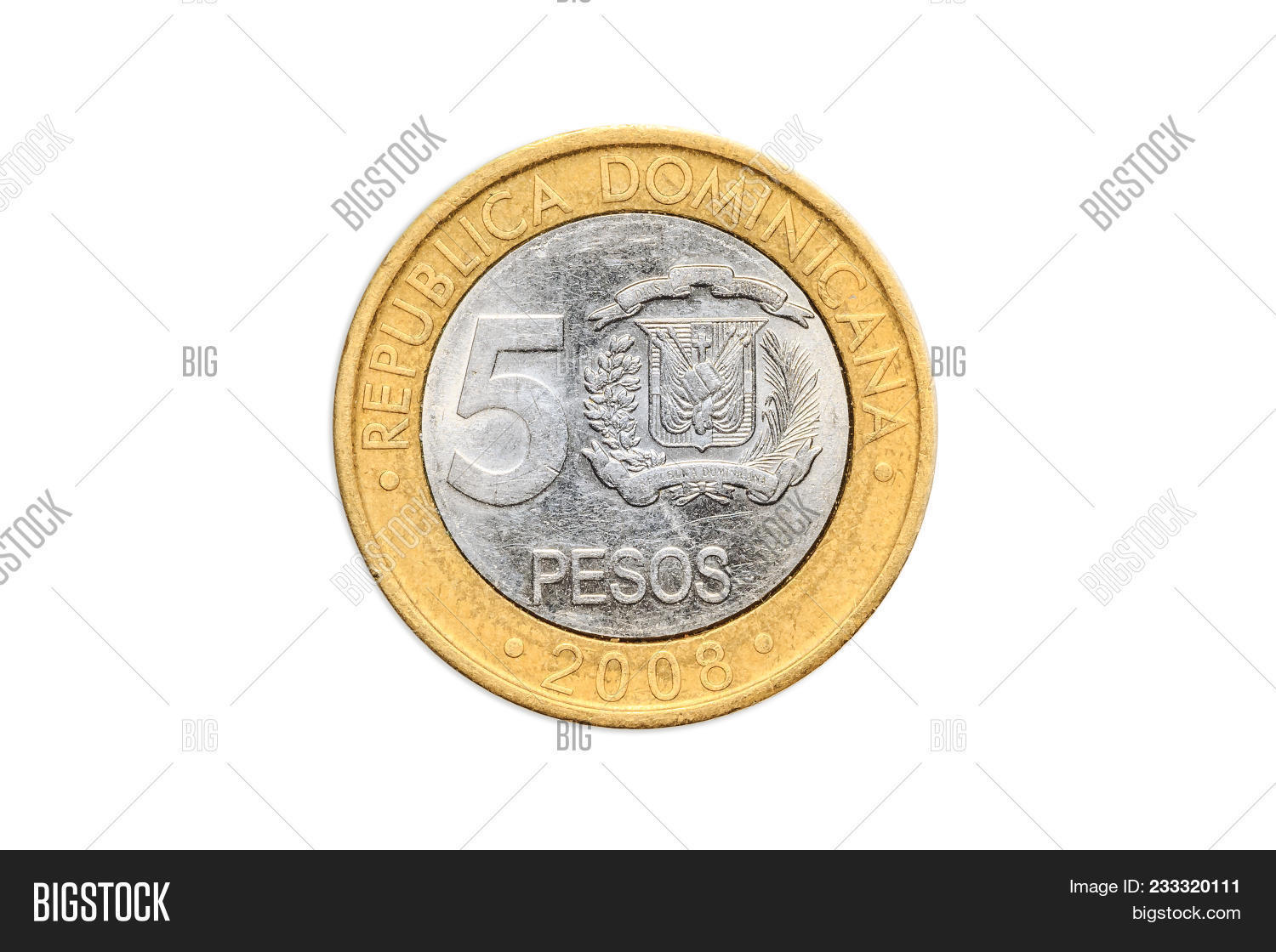Dominican Coin 5 Pesos Image & Photo (Free Trial) | Bigstock