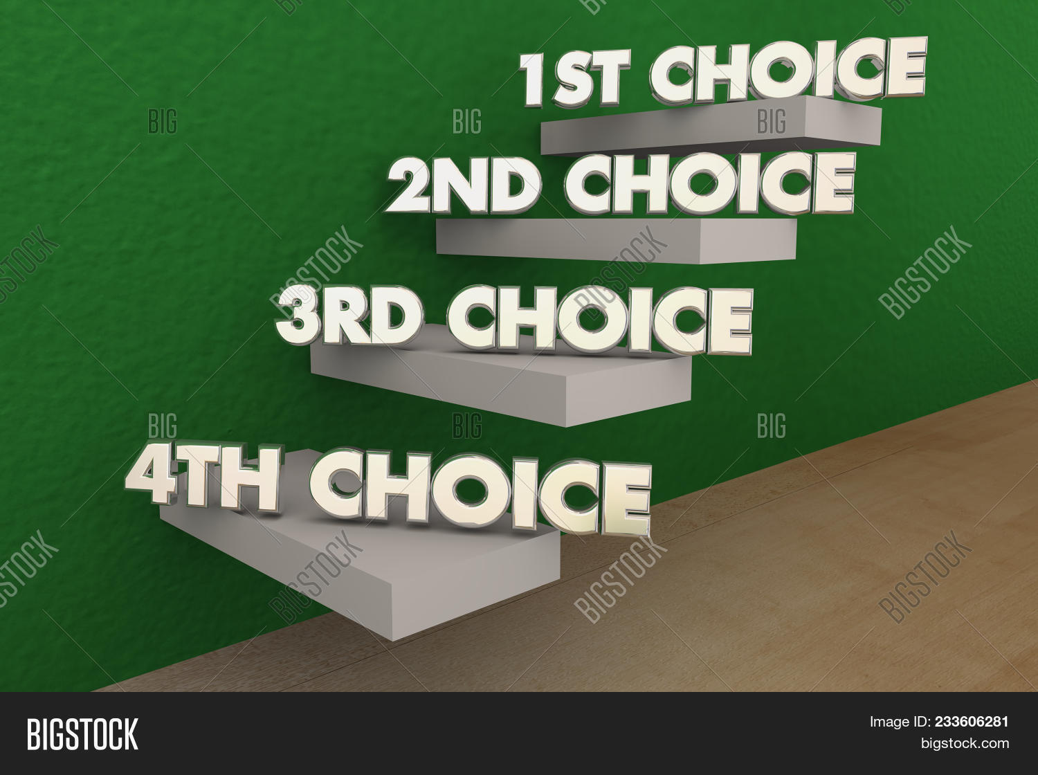 1st 2nd 3rd 4th Choice Image & Photo (Free Trial) | Bigstock
