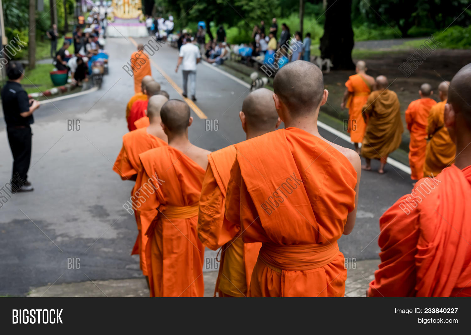 Monk Walking On Street Image & Photo (Free Trial) | Bigstock