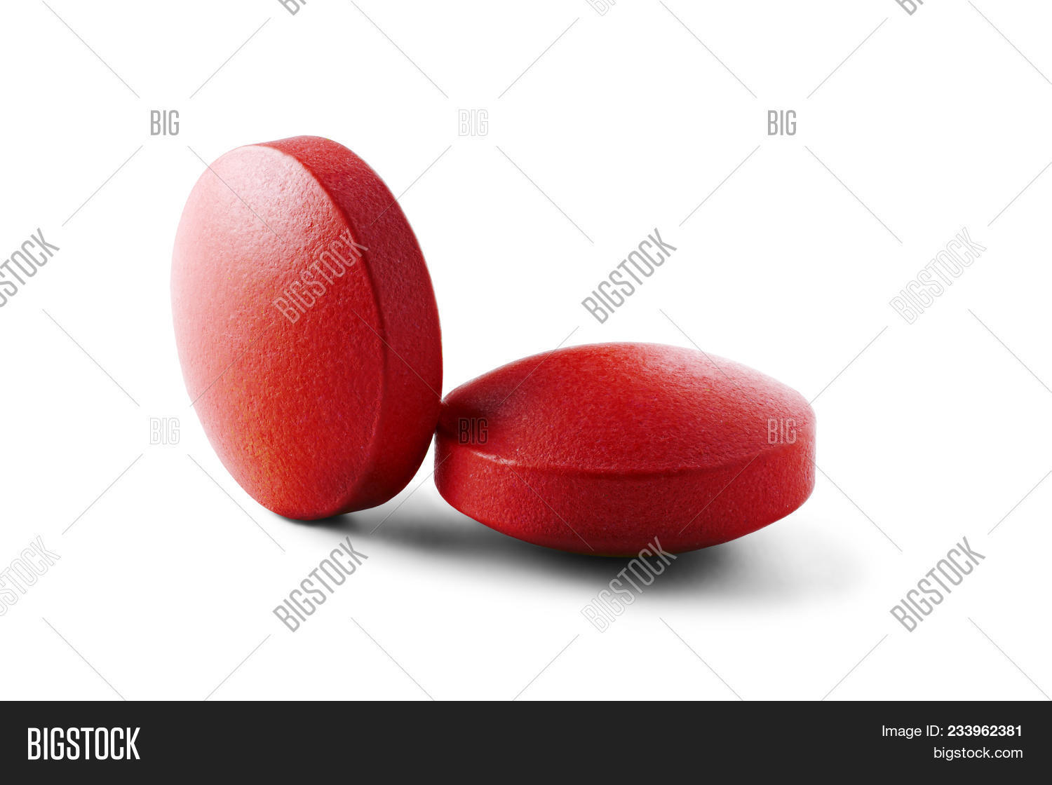 Two Red Medical Pills Image & Photo (Free Trial) | Bigstock
