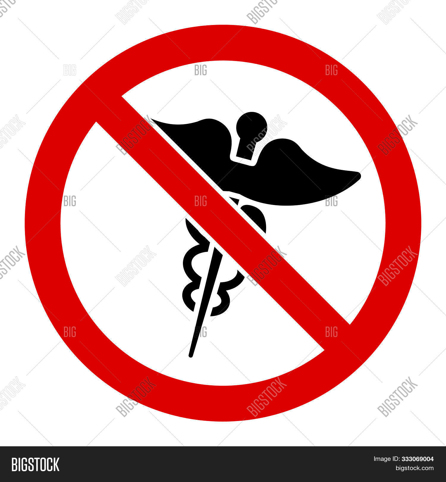 No Medical Caduceus Image & Photo (Free Trial) | Bigstock
