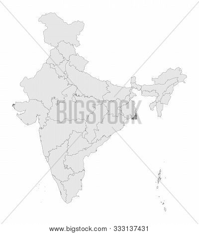 India Political Map Vector & Photo (Free Trial) | Bigstock