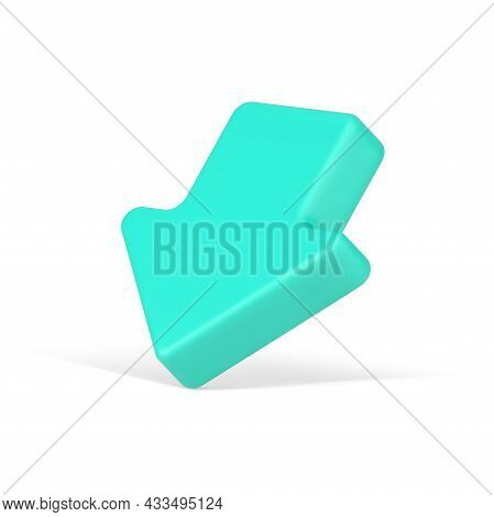 Green Down Arrow 3d Vector & Photo (Free Trial) | Bigstock