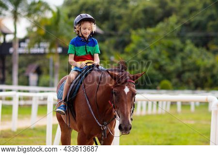 Kids Ride Horse. Child Image & Photo (Free Trial) | Bigstock