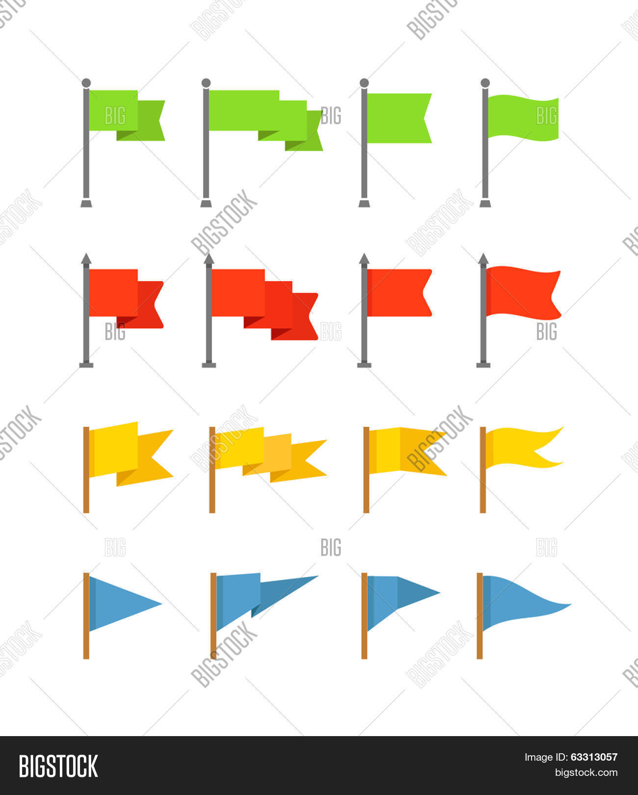 Different Color Flags Vector & Photo (Free Trial) | Bigstock