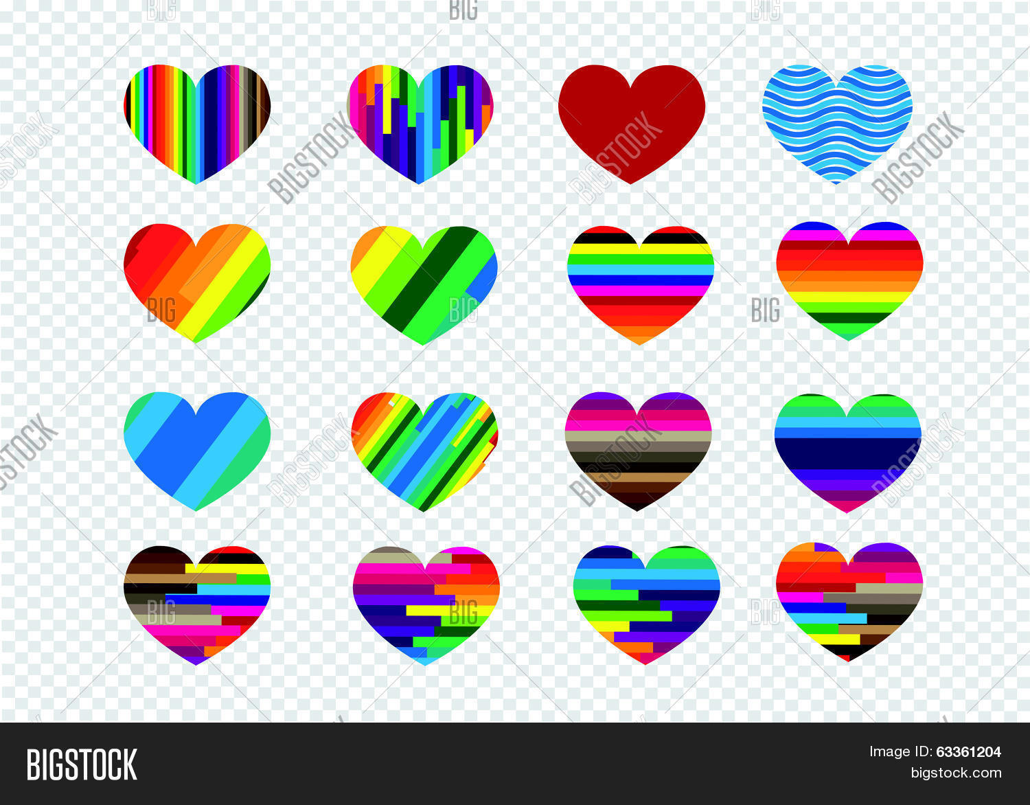 Heart Abstract Icons Vector & Photo (Free Trial) | Bigstock