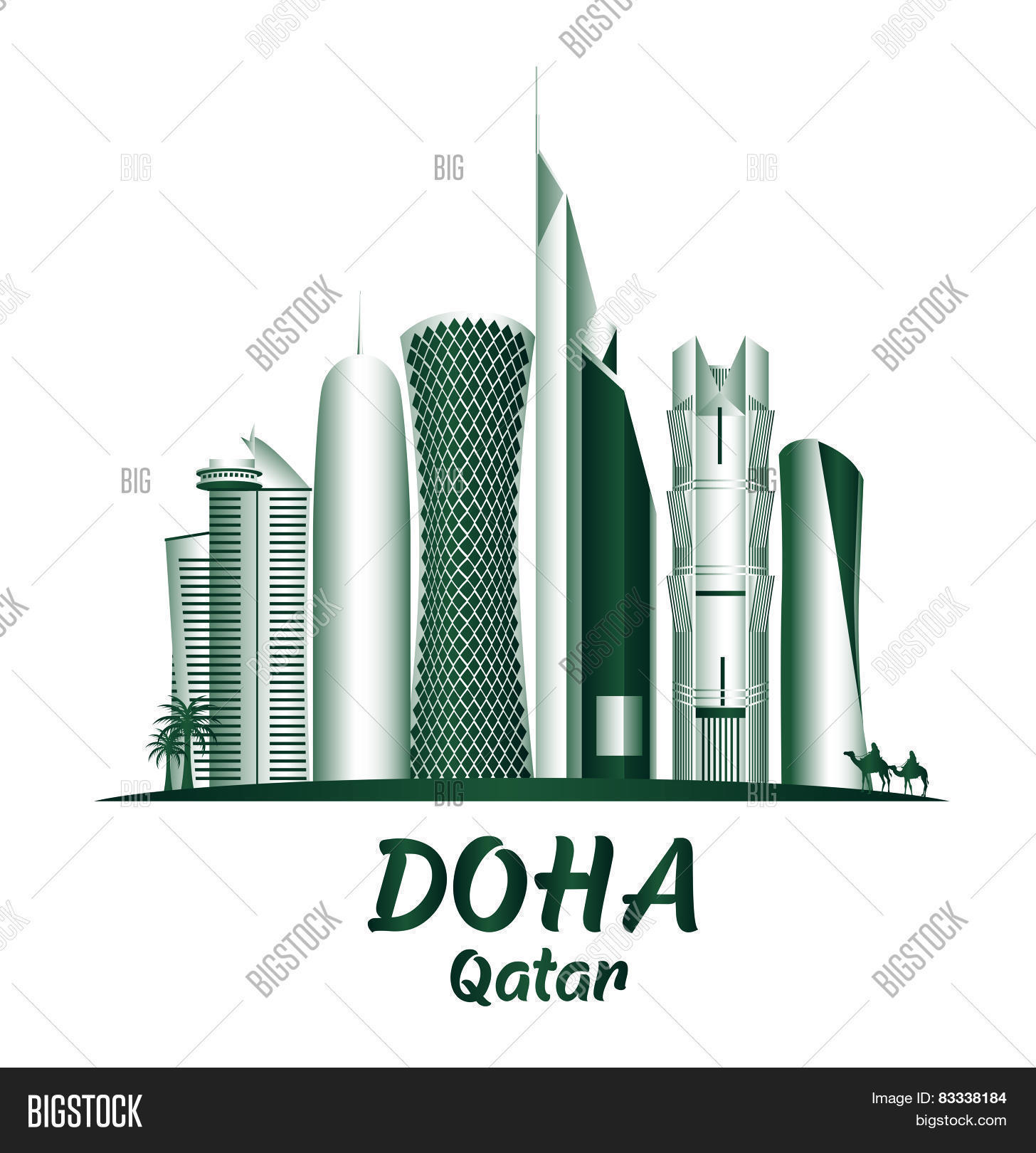 City Doha Qatar Vector & Photo (Free Trial) | Bigstock