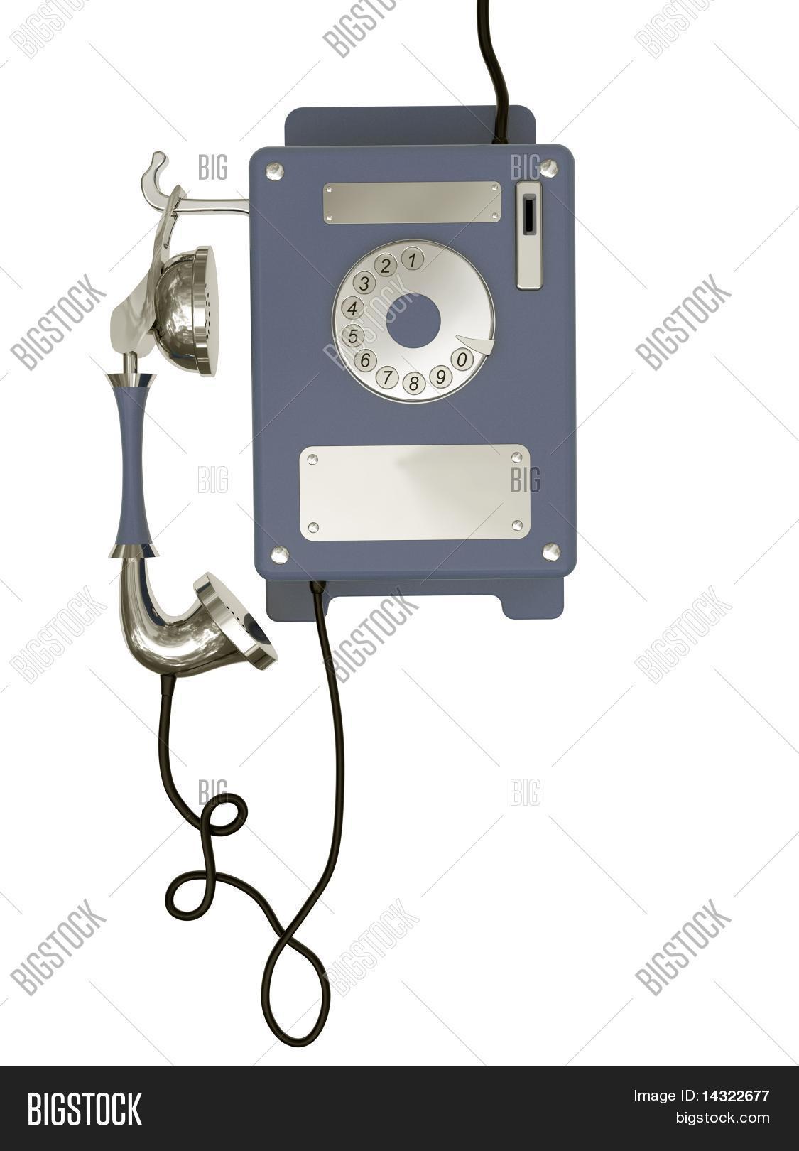 Blue Old Style Phone Image & Photo (Free Trial) | Bigstock