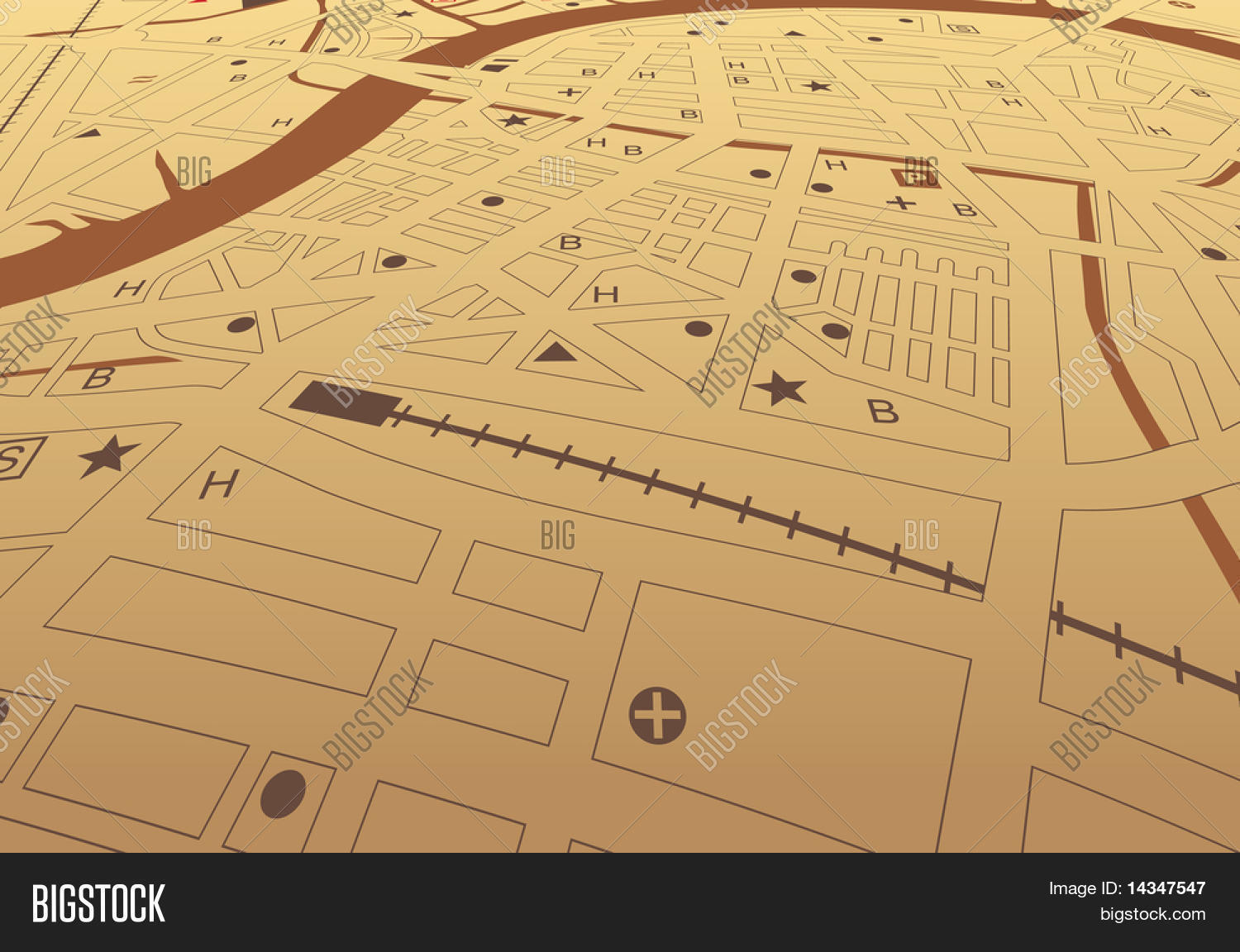 Illustrated Street Map Image & Photo (Free Trial) | Bigstock