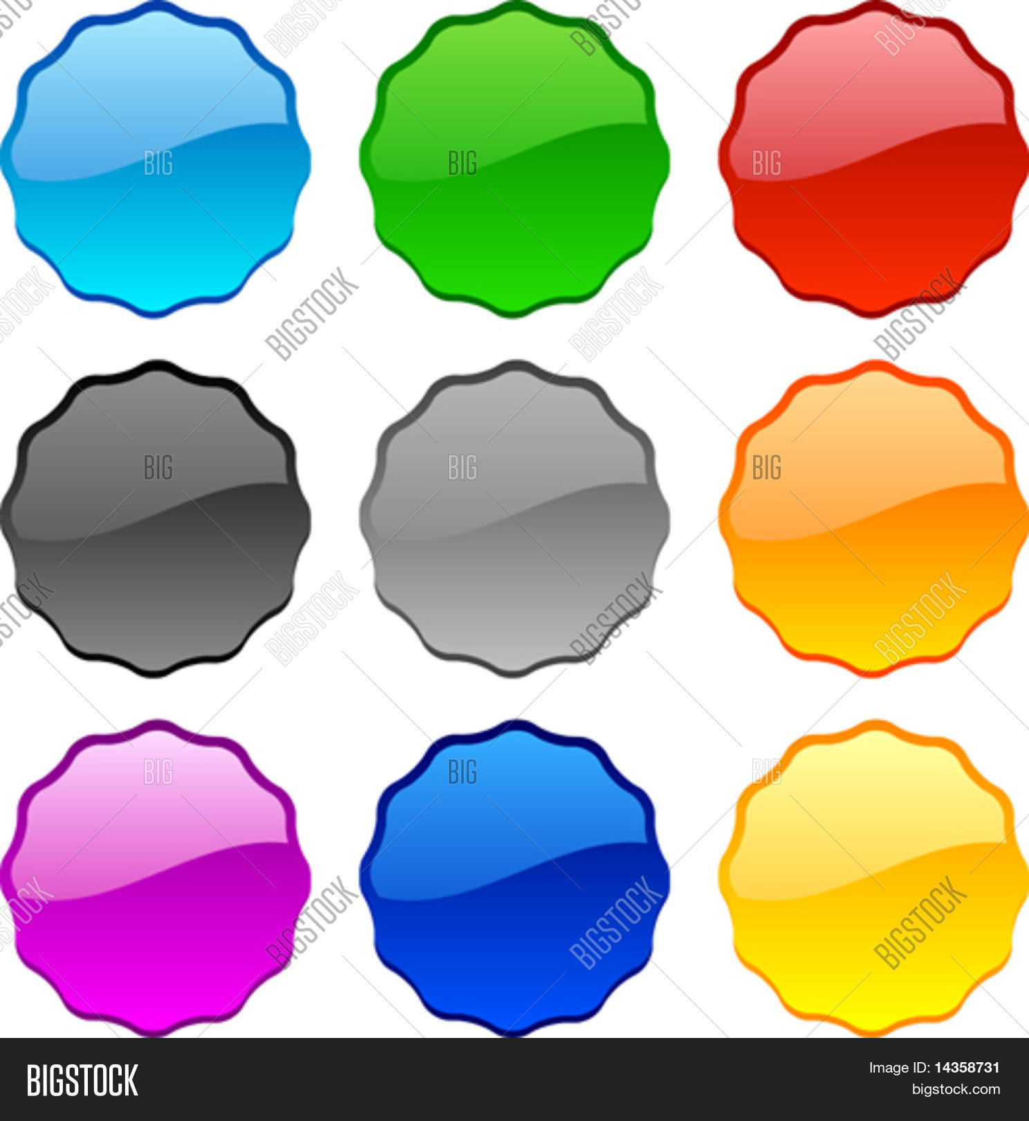 Web Shiny Buttons. Vector & Photo (Free Trial) | Bigstock