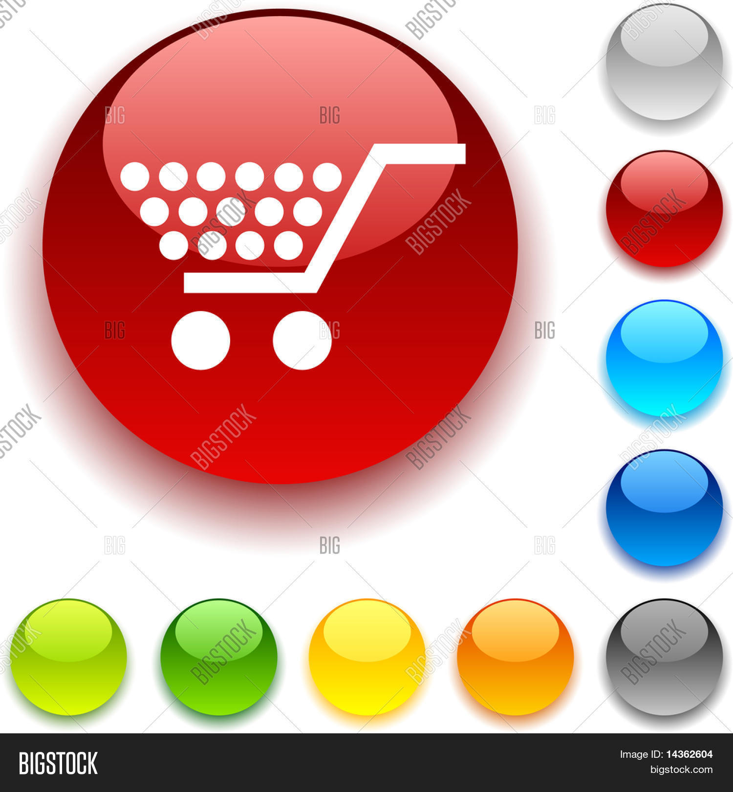 Shopping Shiny Button Vector & Photo (Free Trial) | Bigstock