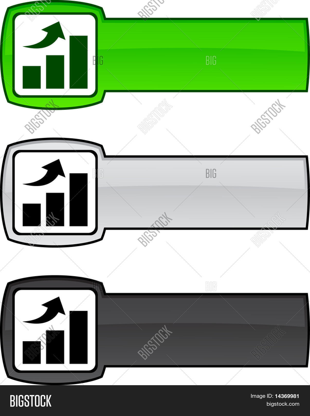 Growth Web Button. Vector & Photo (Free Trial) | Bigstock