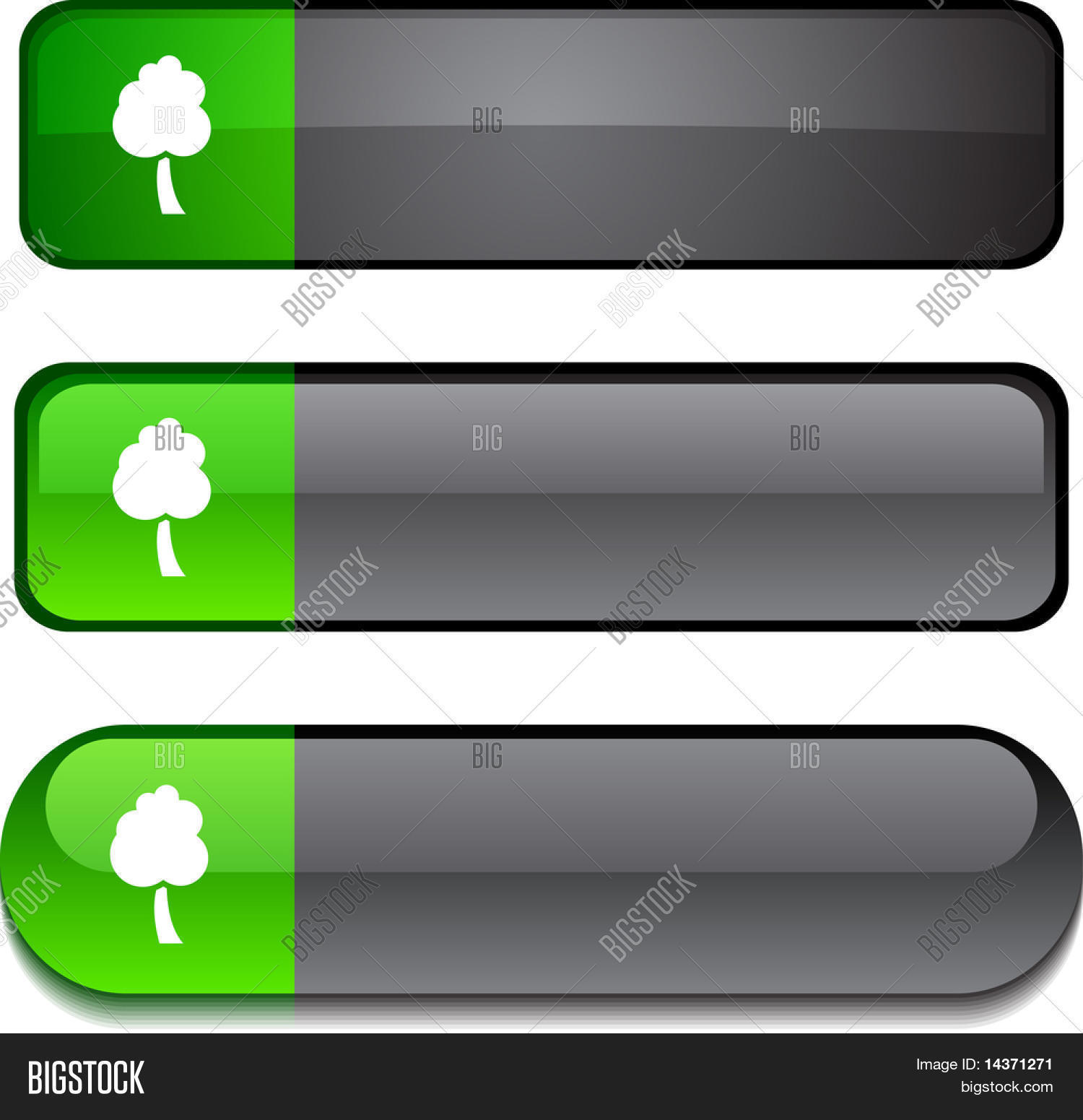 Tree Web Buttons. Vector & Photo (Free Trial) | Bigstock