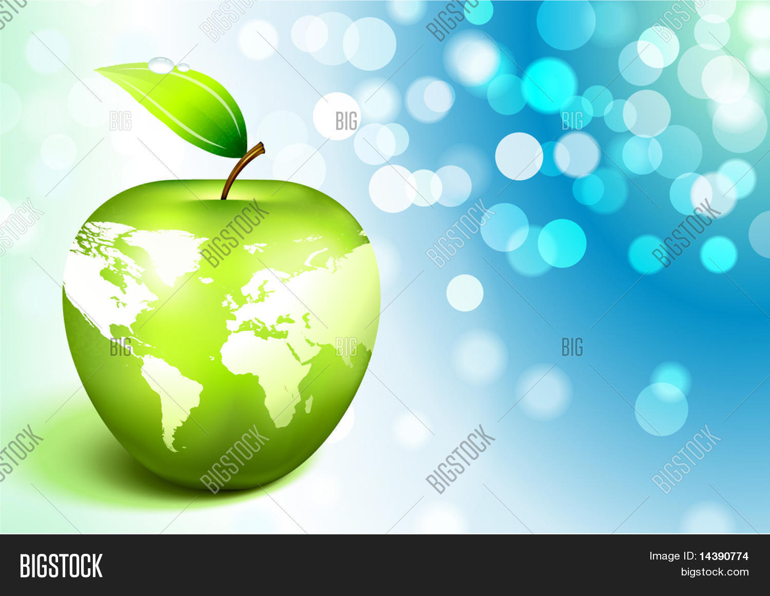 Apple Globe On Vector & Photo (Free Trial) | Bigstock