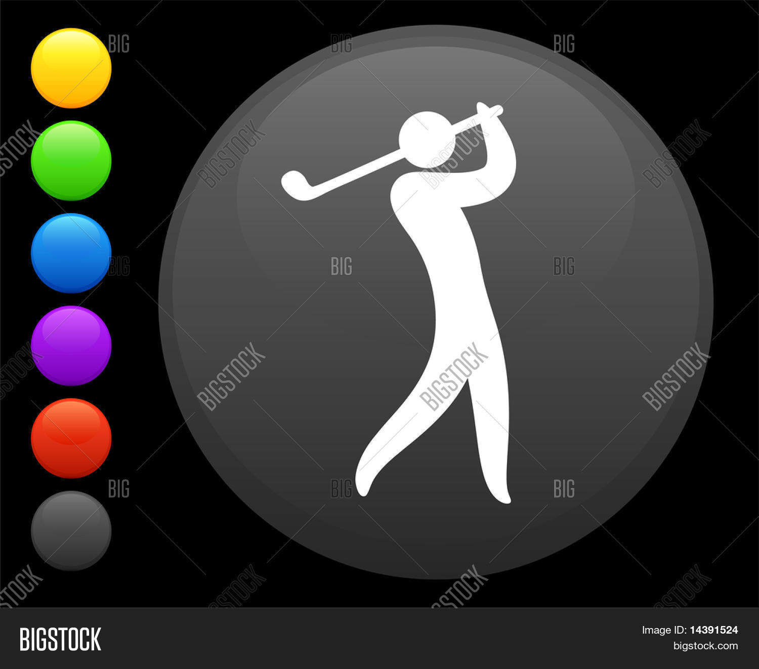 Swing Icon On Round Vector & Photo (Free Trial) | Bigstock