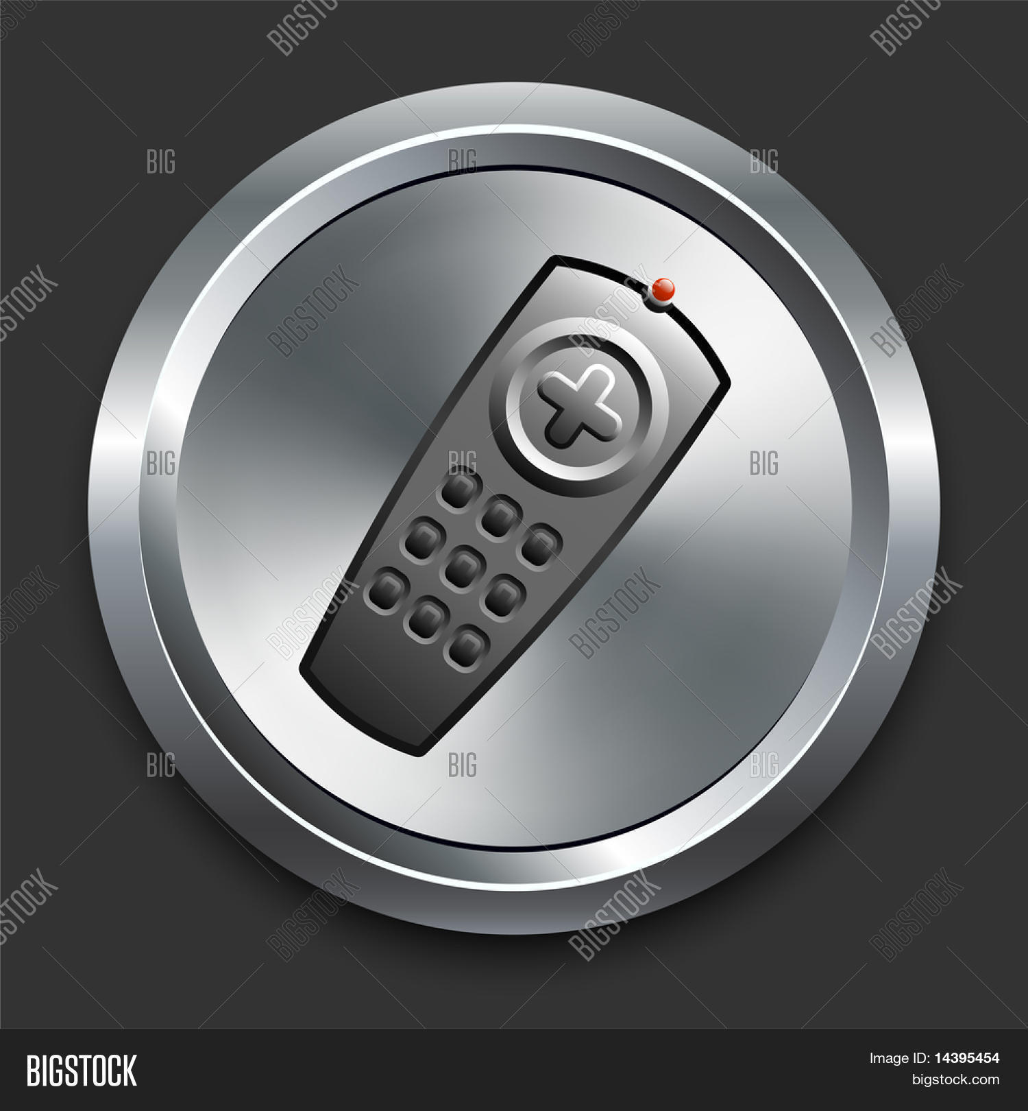 Remote Icon On Metal Vector & Photo (Free Trial) | Bigstock