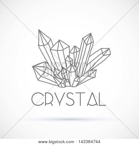 Crystal Outline Hand Vector & Photo (Free Trial) | Bigstock