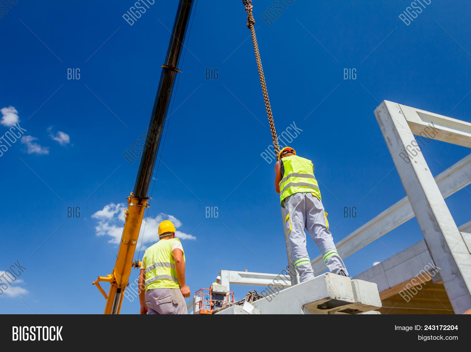 Worker Preparing Crane Image & Photo (Free Trial) | Bigstock