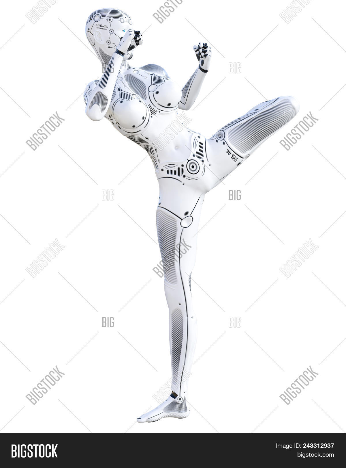 Robot Woman Fighting Image & Photo (Free Trial) | Bigstock
