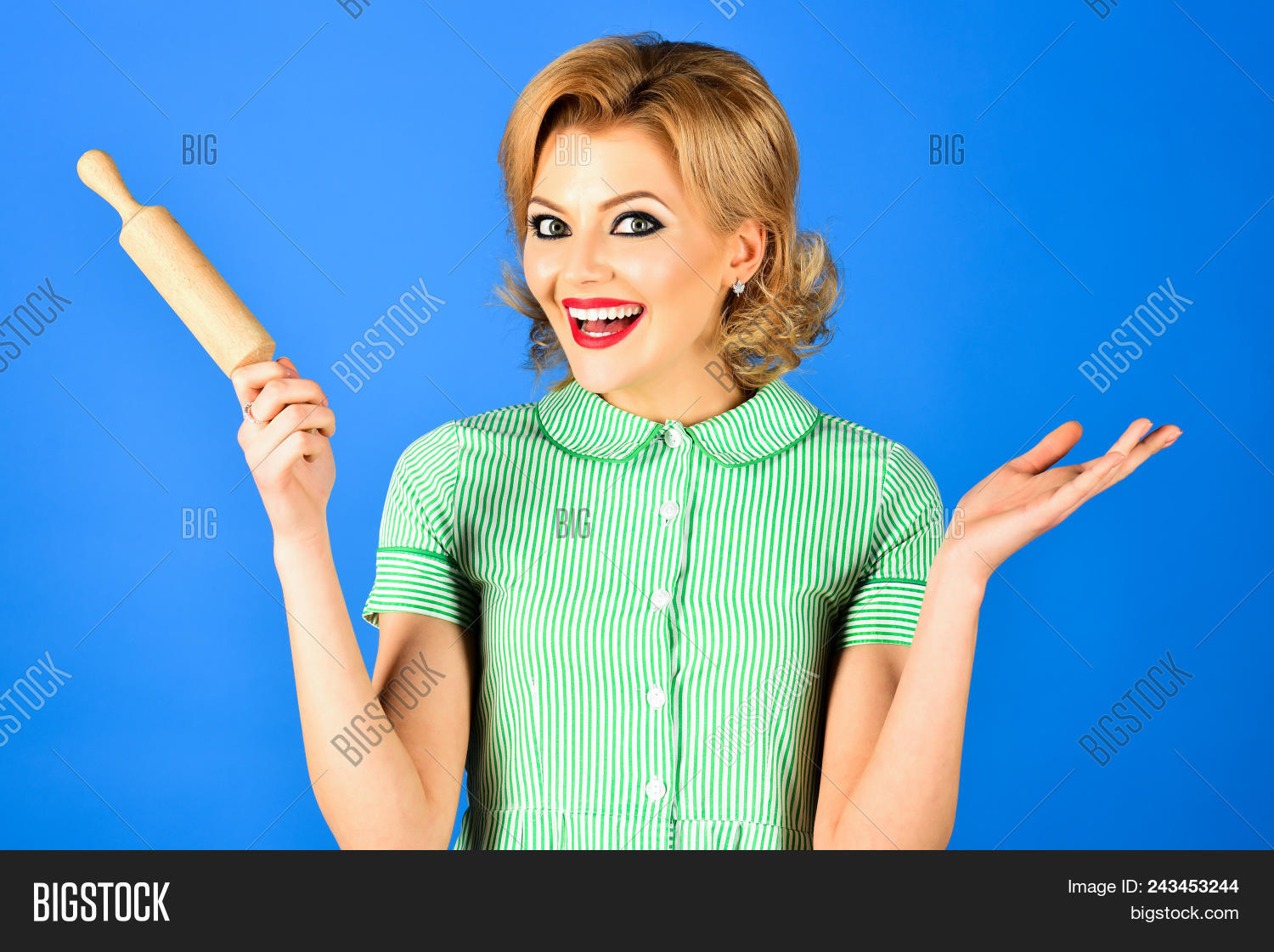 Woman Pin Style Holds Image & Photo (Free Trial) | Bigstock