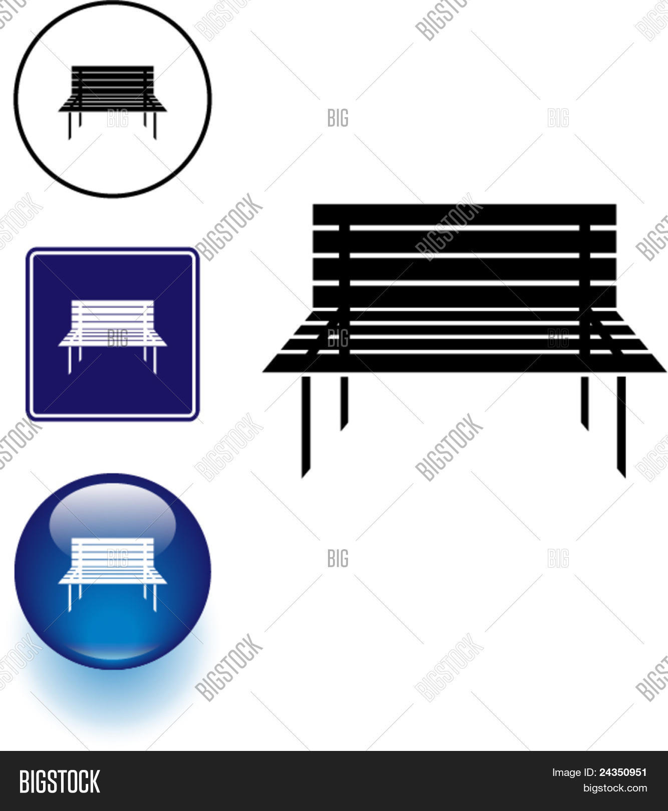 Bench Symbol Sign Vector & Photo (Free Trial) | Bigstock