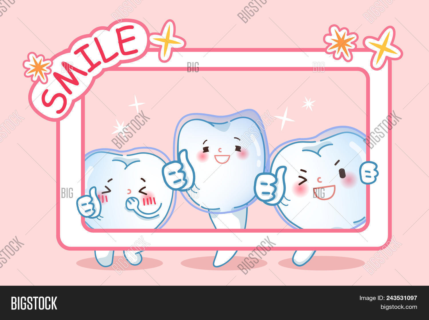 Cute Cartoon Teeth Vector & Photo (Free Trial) | Bigstock
