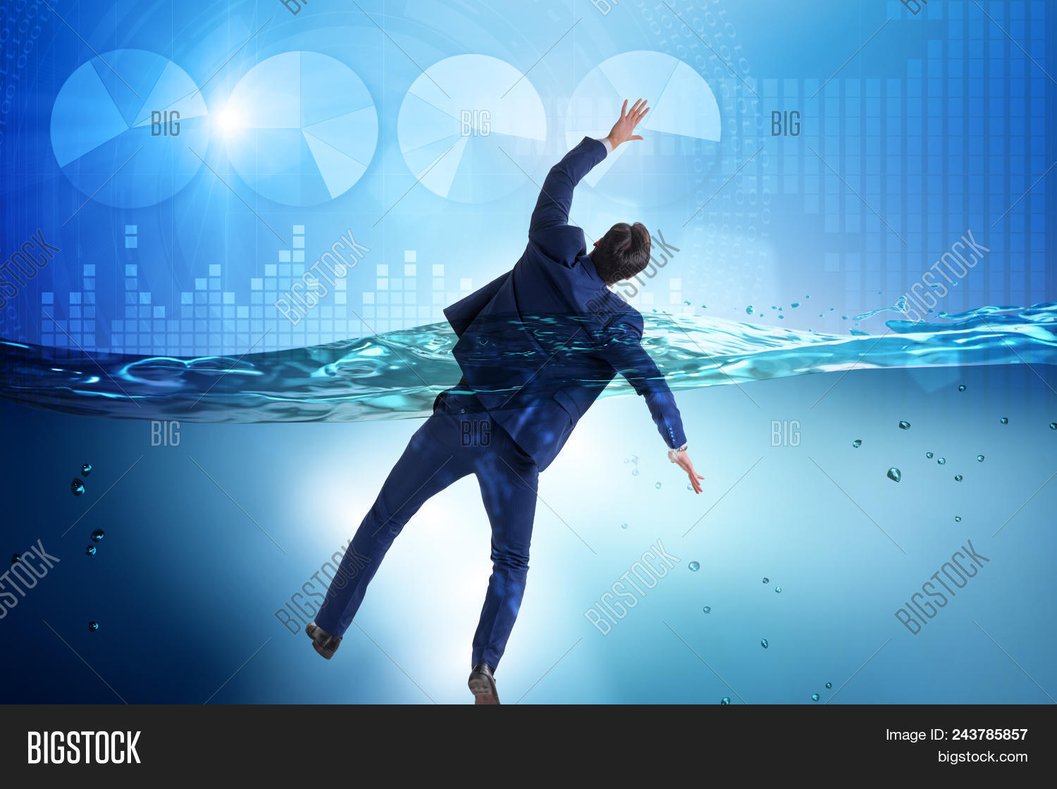 Drowning Businessman Image & Photo (Free Trial) | Bigstock