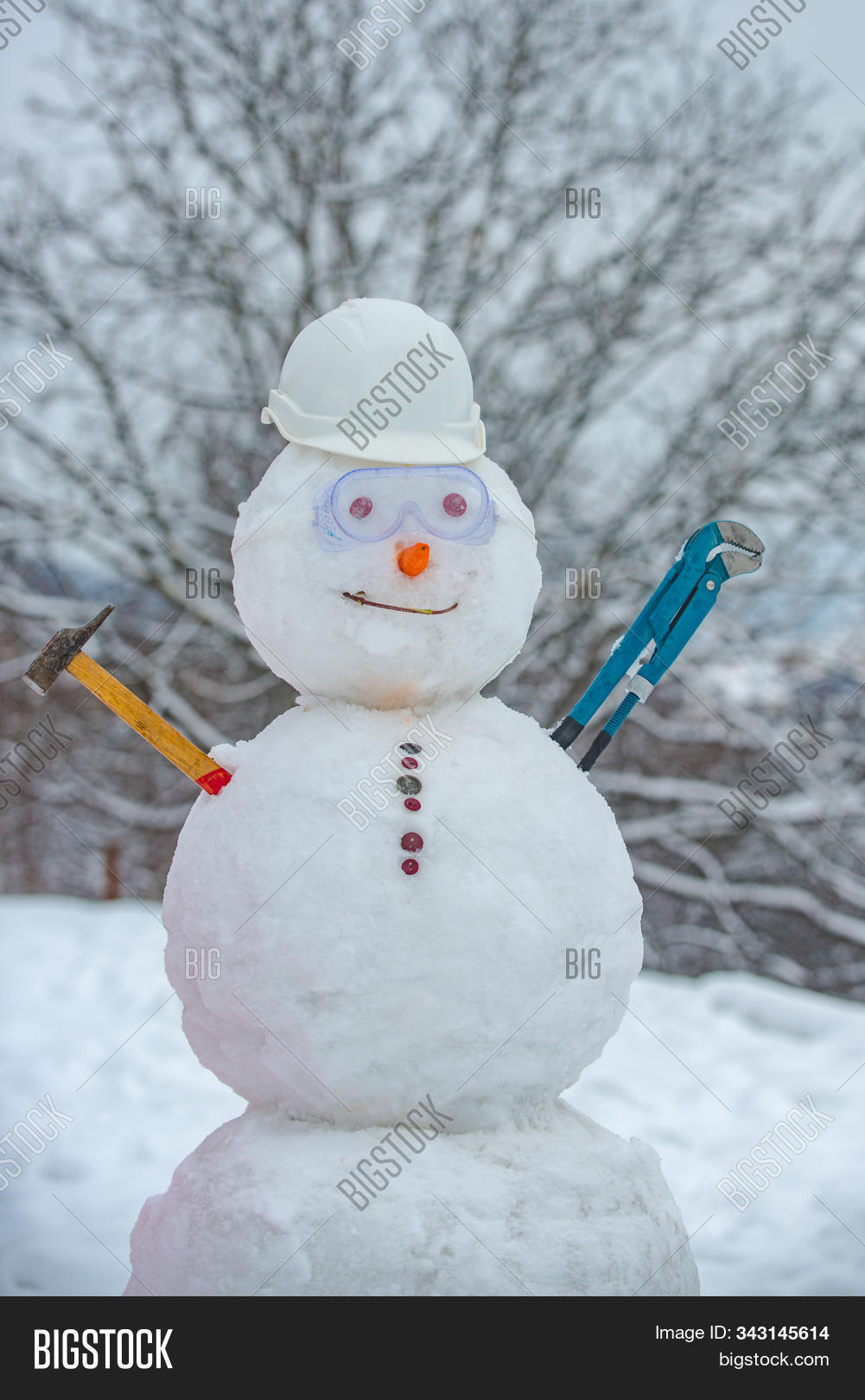 Funny Snowman Work Image & Photo (Free Trial) | Bigstock