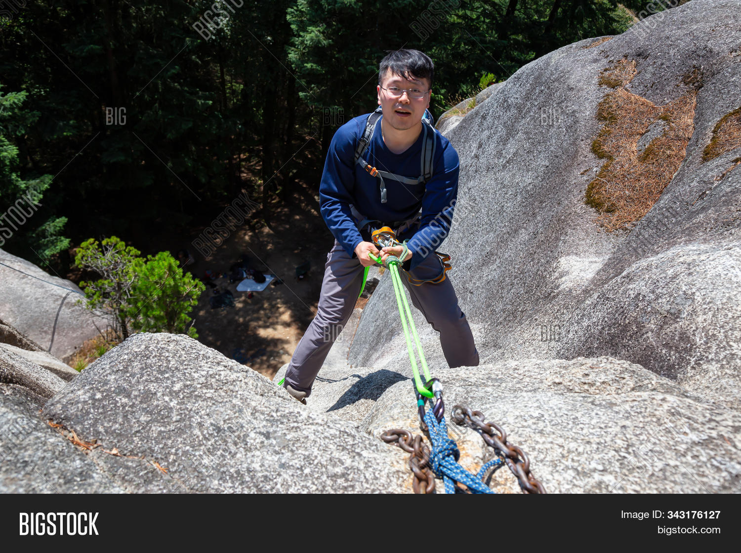 Rock Climber Rappeling Image & Photo (Free Trial) | Bigstock