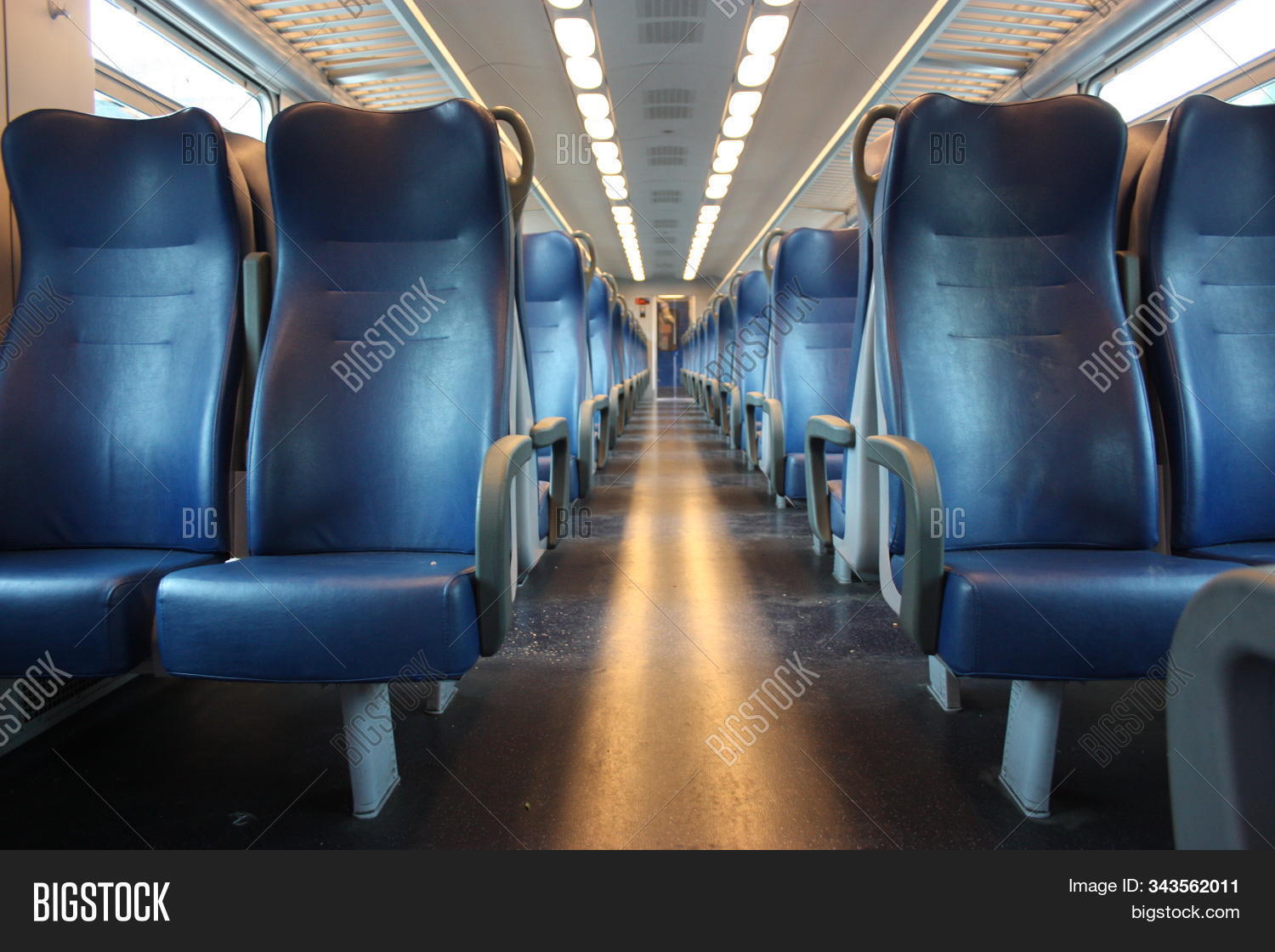 Blue Lined Seats Lined Image & Photo (Free Trial) | Bigstock