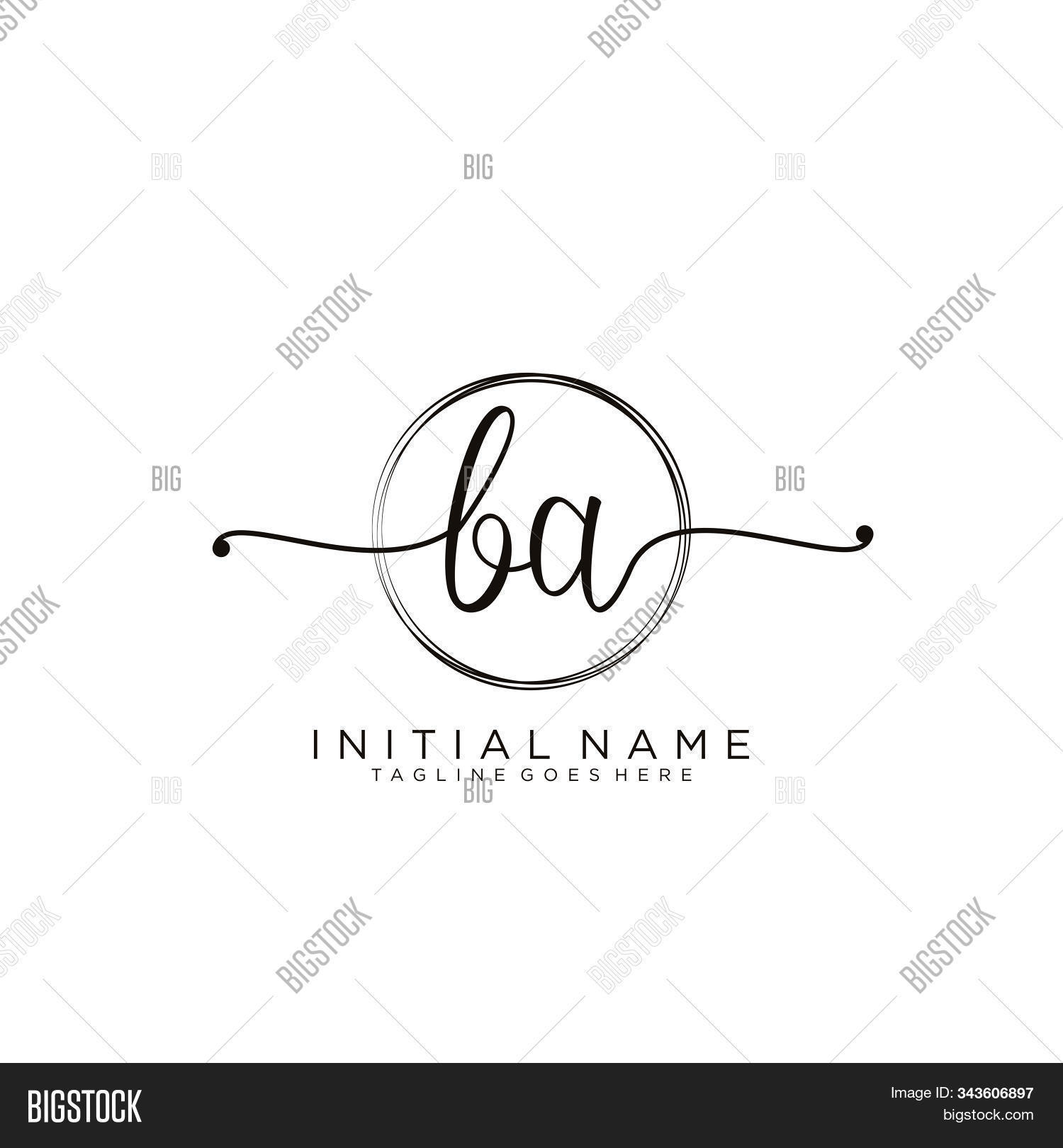 Ba Initial Vector & Photo (Free Trial) | Bigstock
