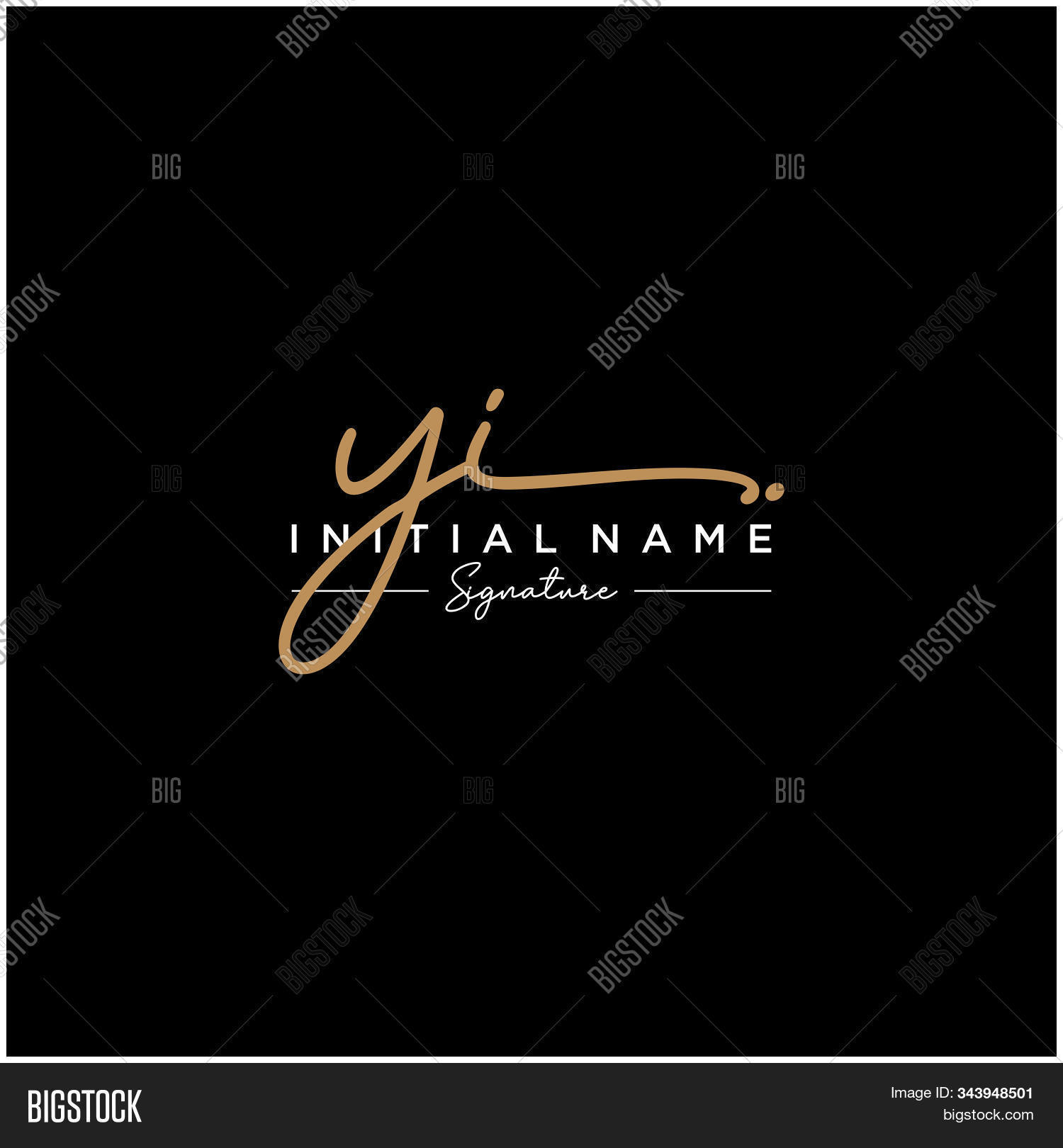 Letter Initial Yi Vector & Photo (Free Trial) | Bigstock
